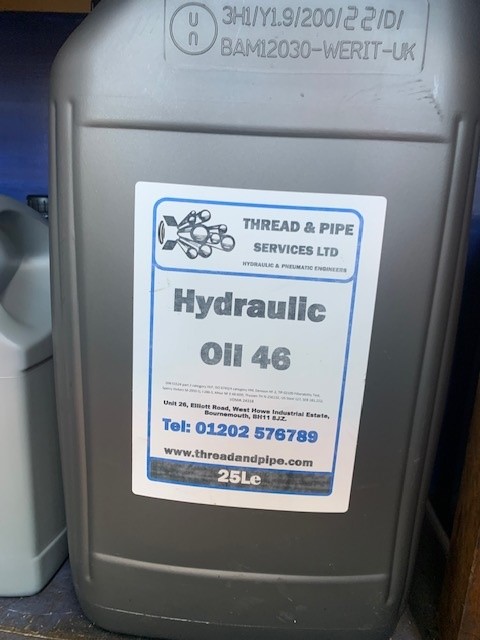 HYDRAULIC OIL ISO 46 25LTR | Thread and Pipe Services Bournemouth, Dorset